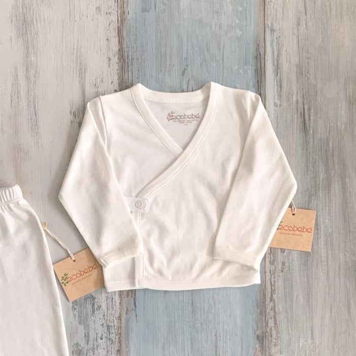 100% Organic Pima Cotton Baby Side Snap Kimono Top GOTS certified – Pan ...