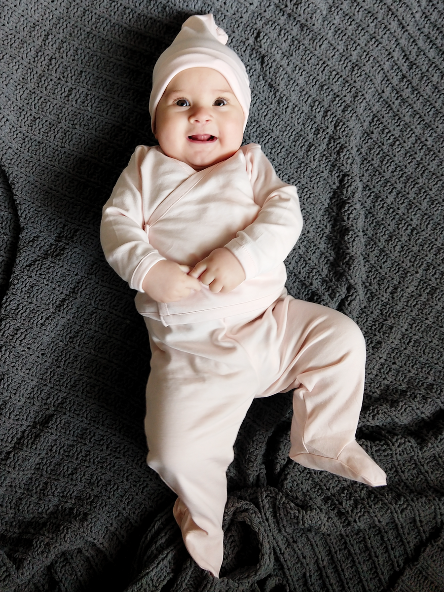 100% Organic Pima Cotton Baby Side Snap Kimono Top GOTS certified – Pan ...